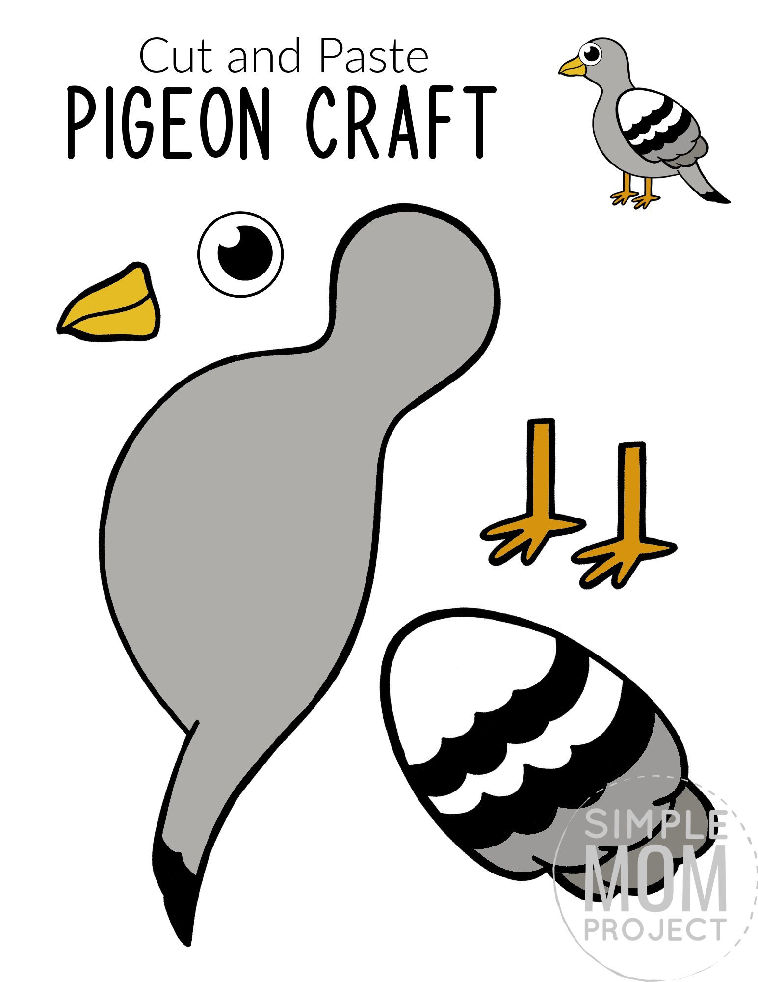 Cut and Paste Bird Crafts for Kids - Simple Mom Project