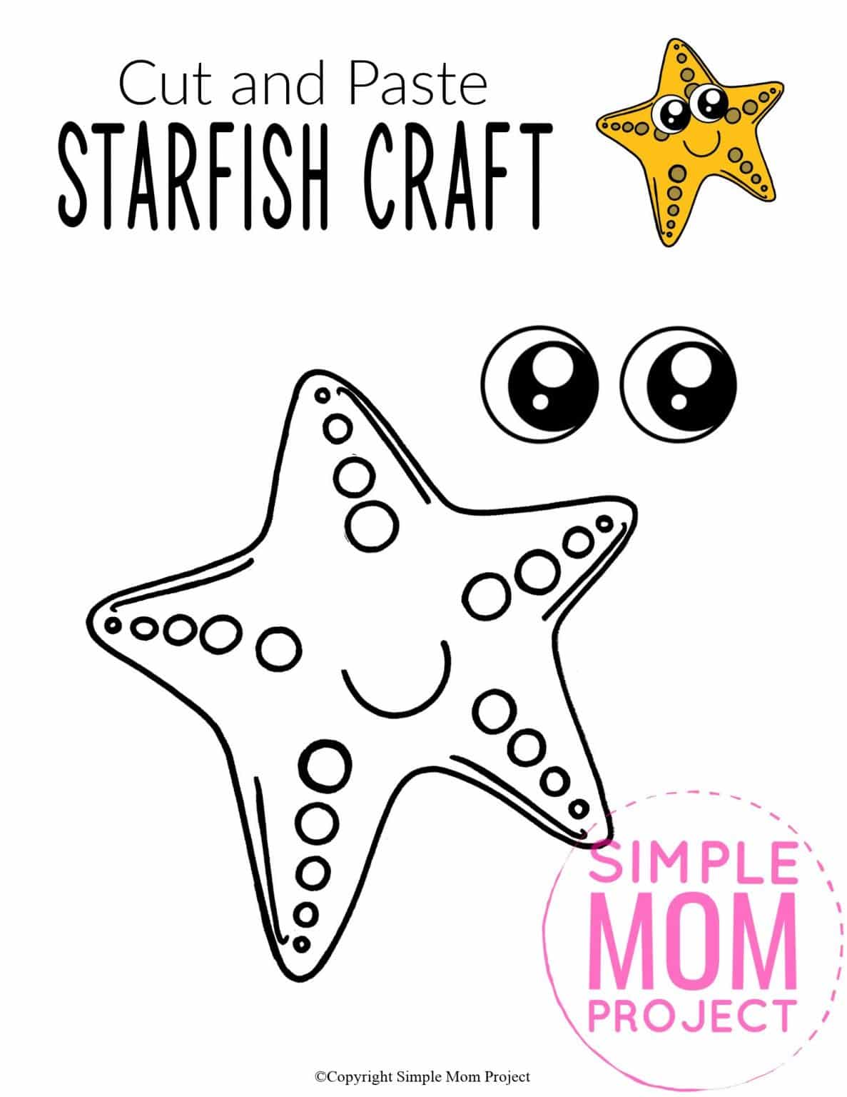 Easy DiY Starfish Craft for Kids with Free Template