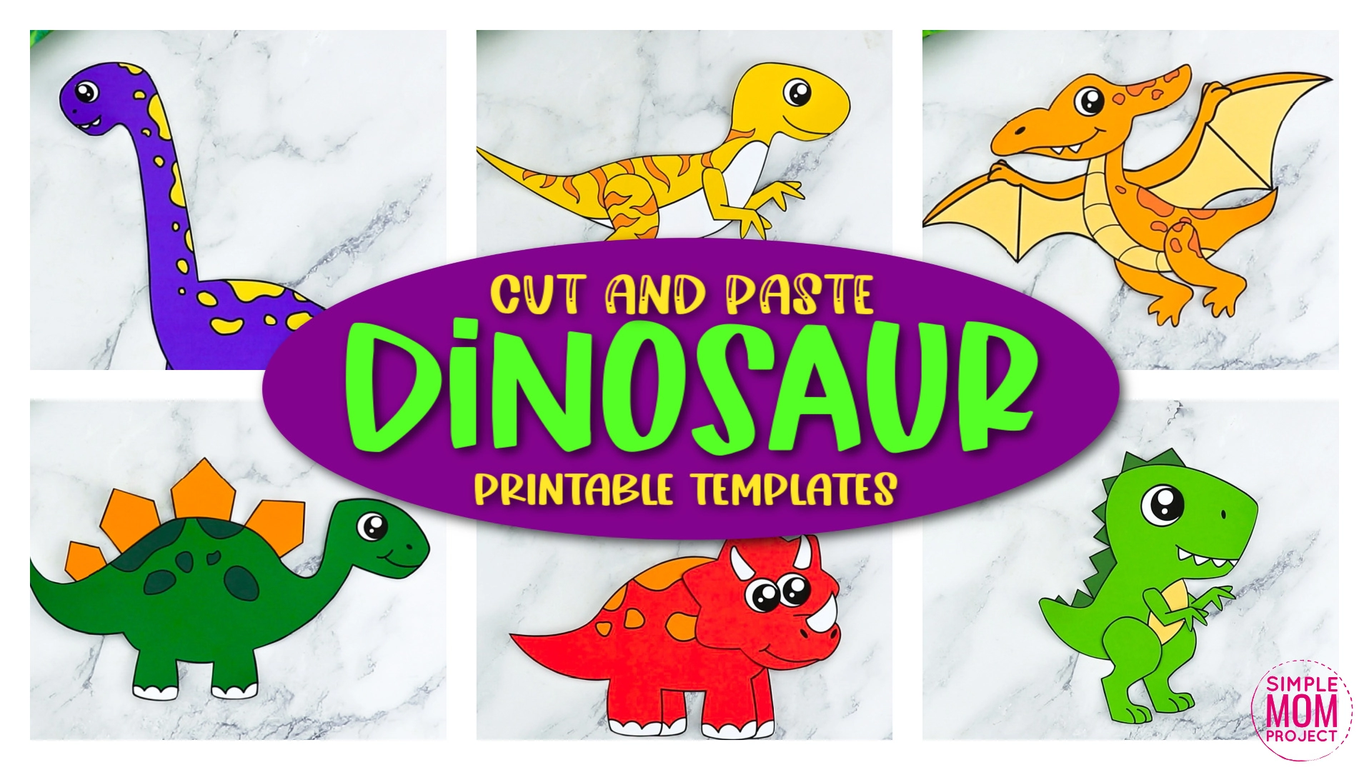 Printable Dinosaur Craft Templates – Simple Mom Project