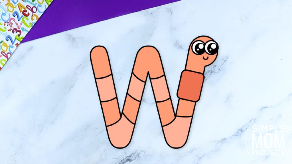 Free Printable Letter W Worm Craft for Kids & Teachers - Simple Mom Project